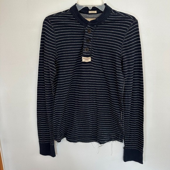 Abercrombie & Fitch | Shirts | Vtg Abercrombie Fitch Mens Muscle Fit Henley Long Sleeve Small ...